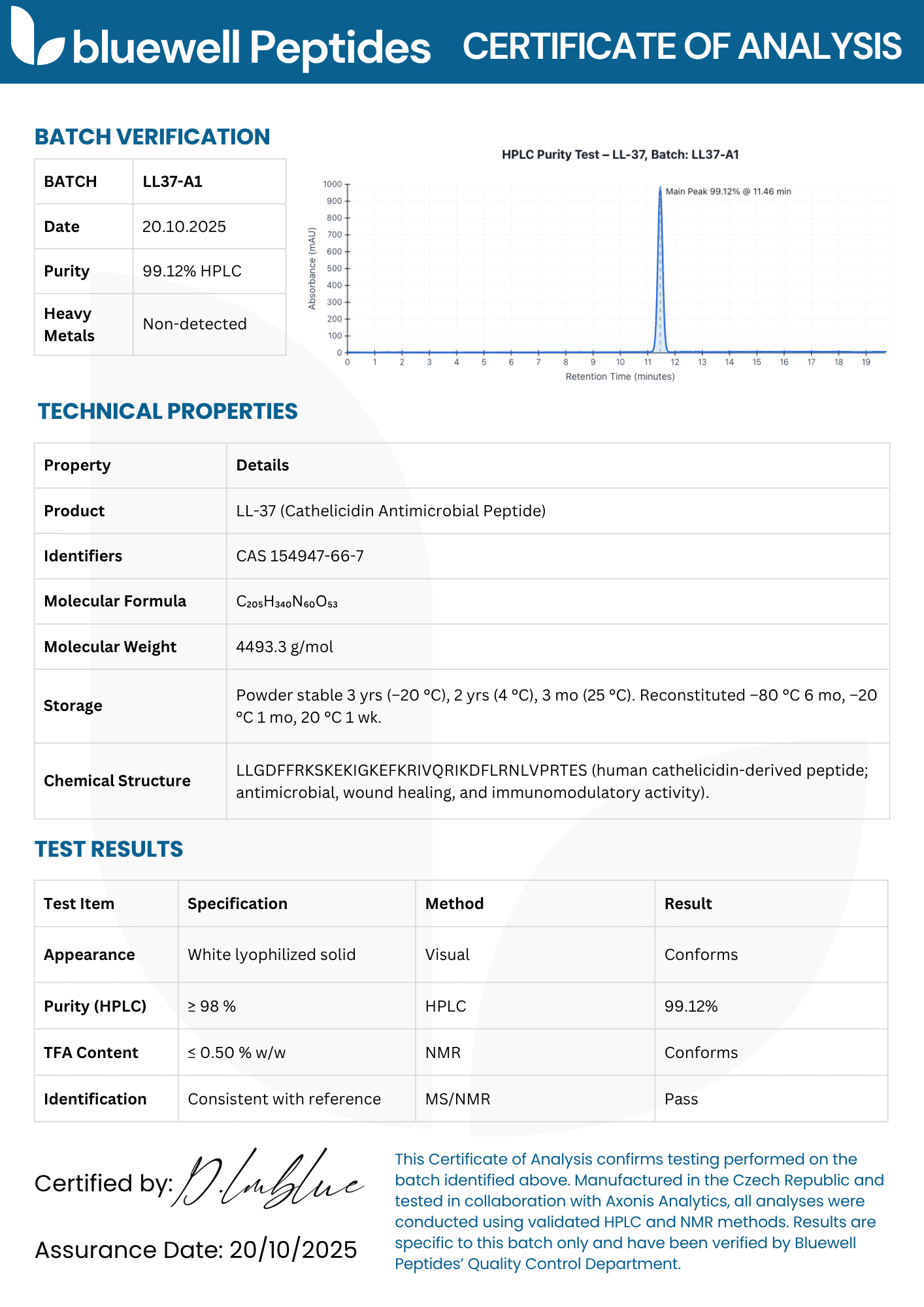 LL-37 5mg Peptide | Bluewell Peptides
